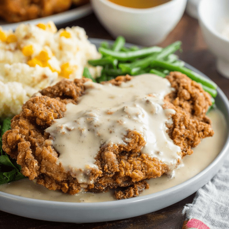 Chicken Fried Steak with Gravy (Classic Southern Comfort Food) - Snack ...