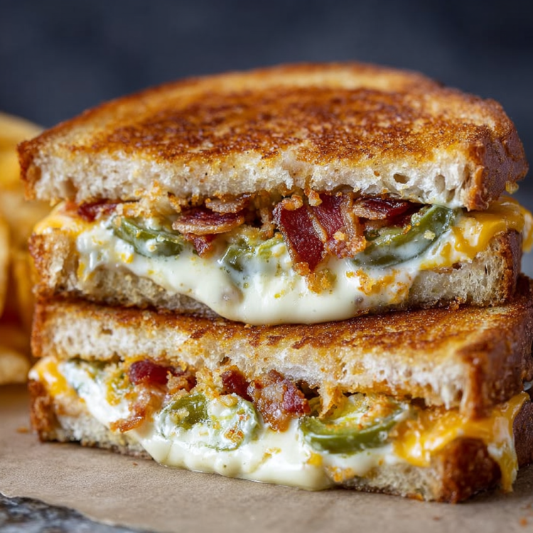 Roasted Jalapeño Popper Grilled Cheese - Snack On Meat