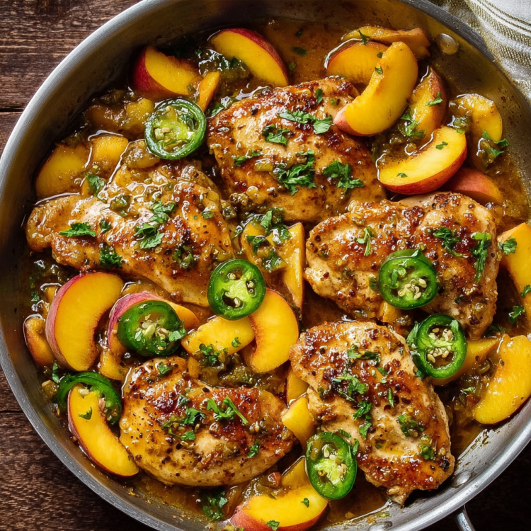 Jalapeño Peach Chicken - Snack On Meat